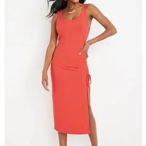 Maurices | Dresses | Maurices Coral Maxi Dress Ribbed Tank Dress Long ...